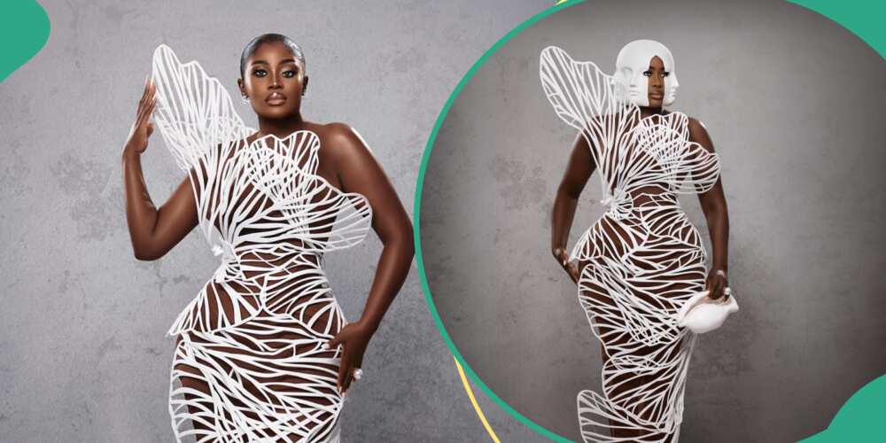 Designer Recreates Actress Nana Addos 3d White Dress Netizens Drag